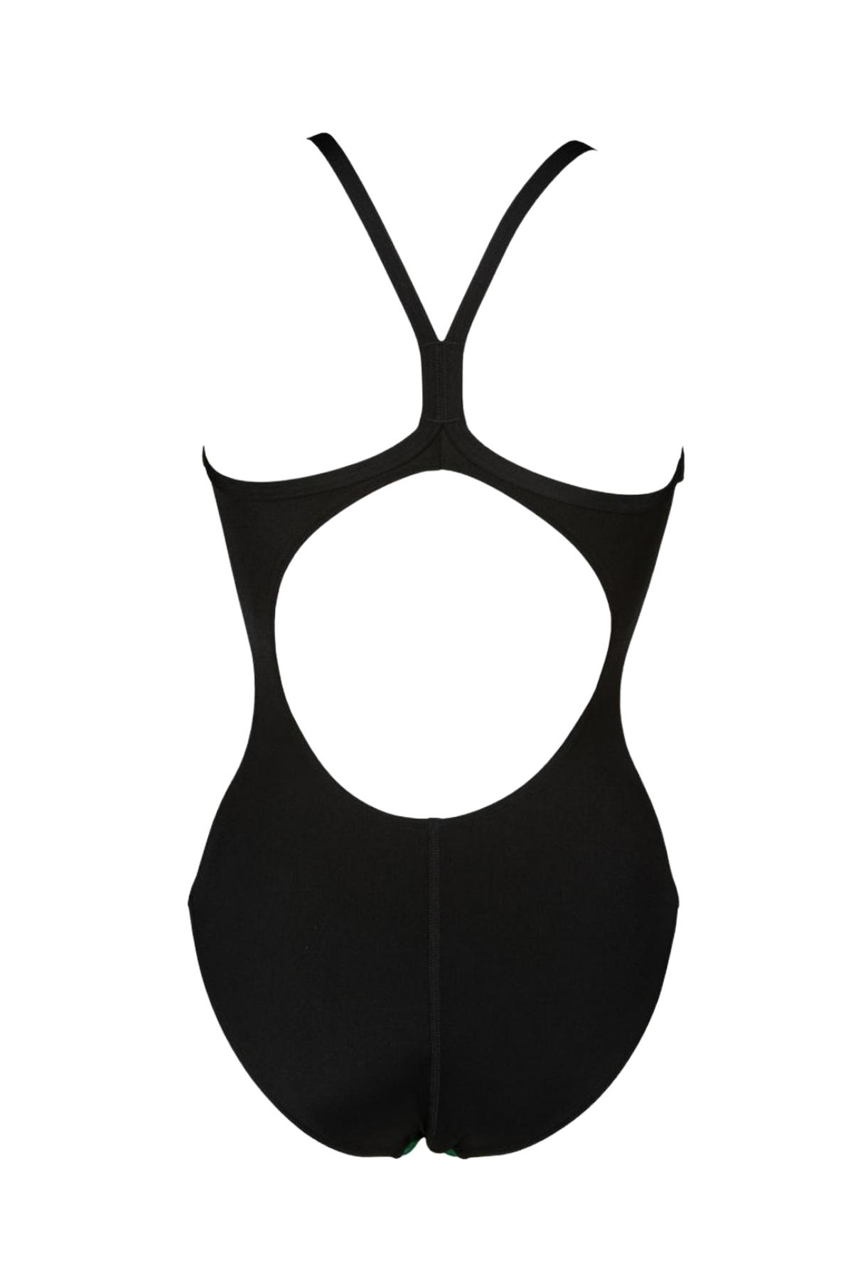 Arena 002244 - W Spraypaint Light Drop Back One Piece Yeşil Yüzücü Mayosu